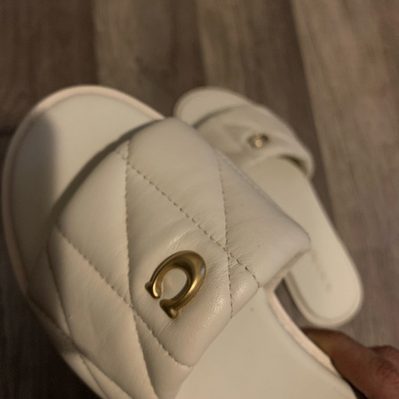 Coach | Shoes | Coach White Sandals With Open Toe Design | Poshmark